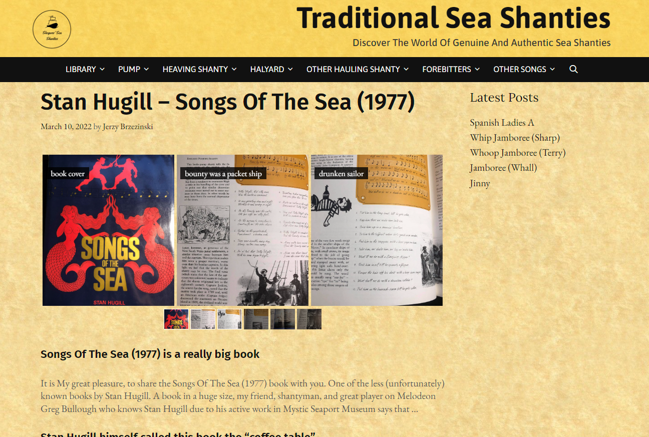 Stan Hugill - Songs Of The Sea (1977) - Traditional Sea Shanties