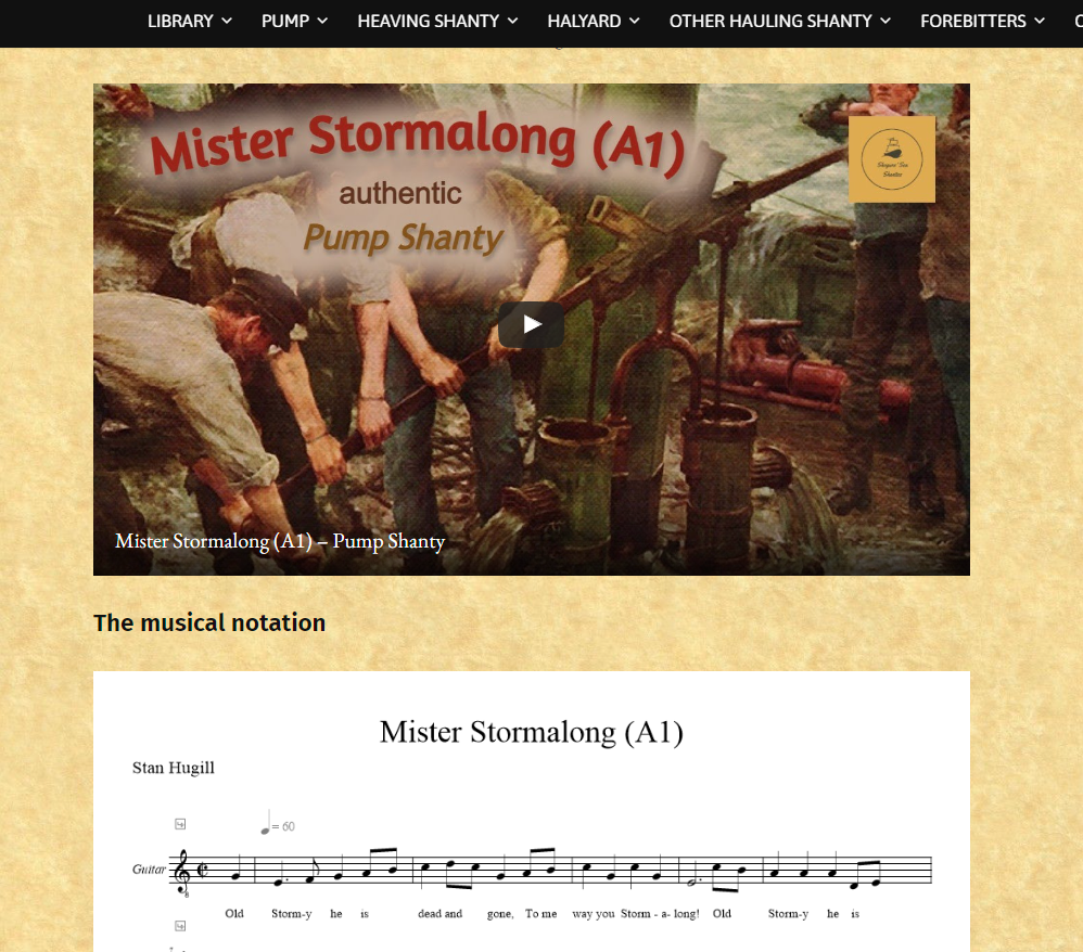 Mister Stormalong (A1) - Traditional Sea Shanties