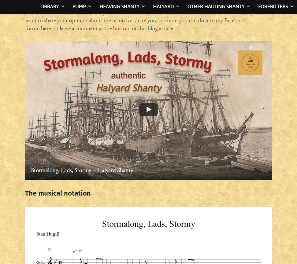 Stormalong Lads Stormy - Traditional Sea Shanties