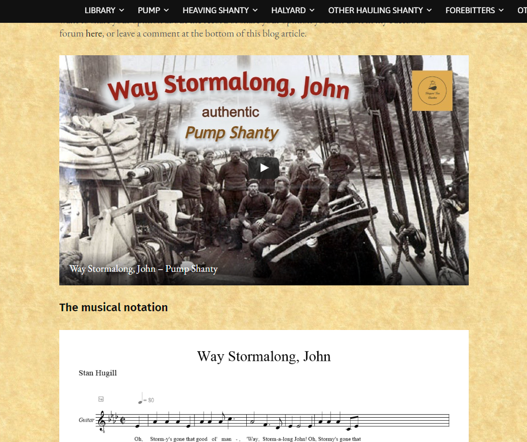 Way Stormalong, John - Traditional Sea Shanties