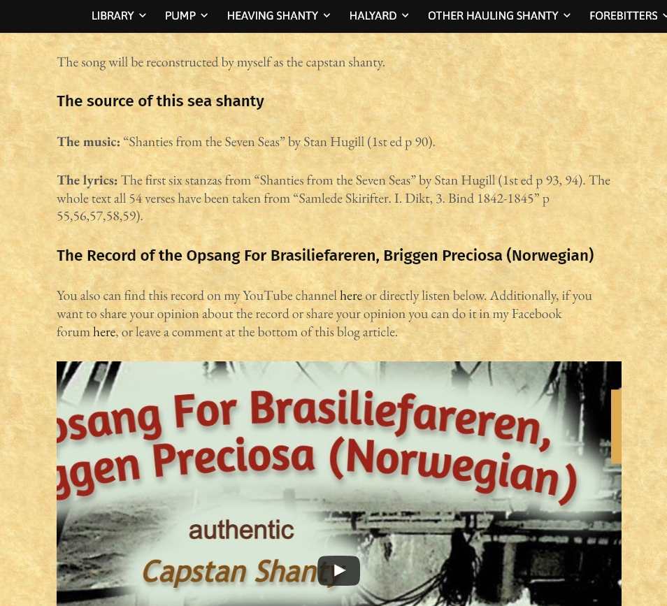 Opsang For Brasiliefareren, Briggen Preciosa (Norwegian) - Traditional ...