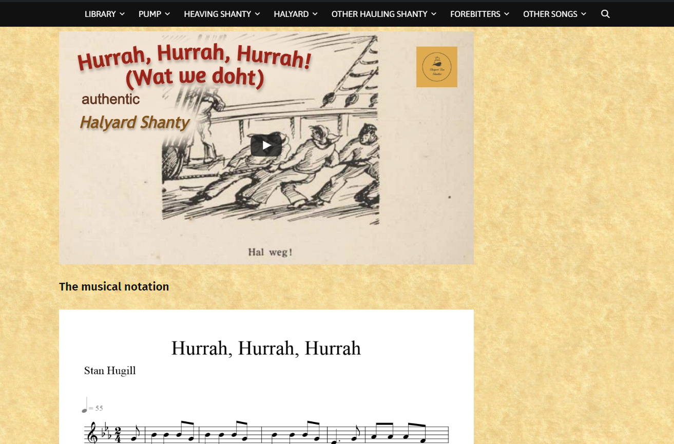 Hurrah Hurrah Hurrah! - Traditional Sea Shanties Recorded Shanties
