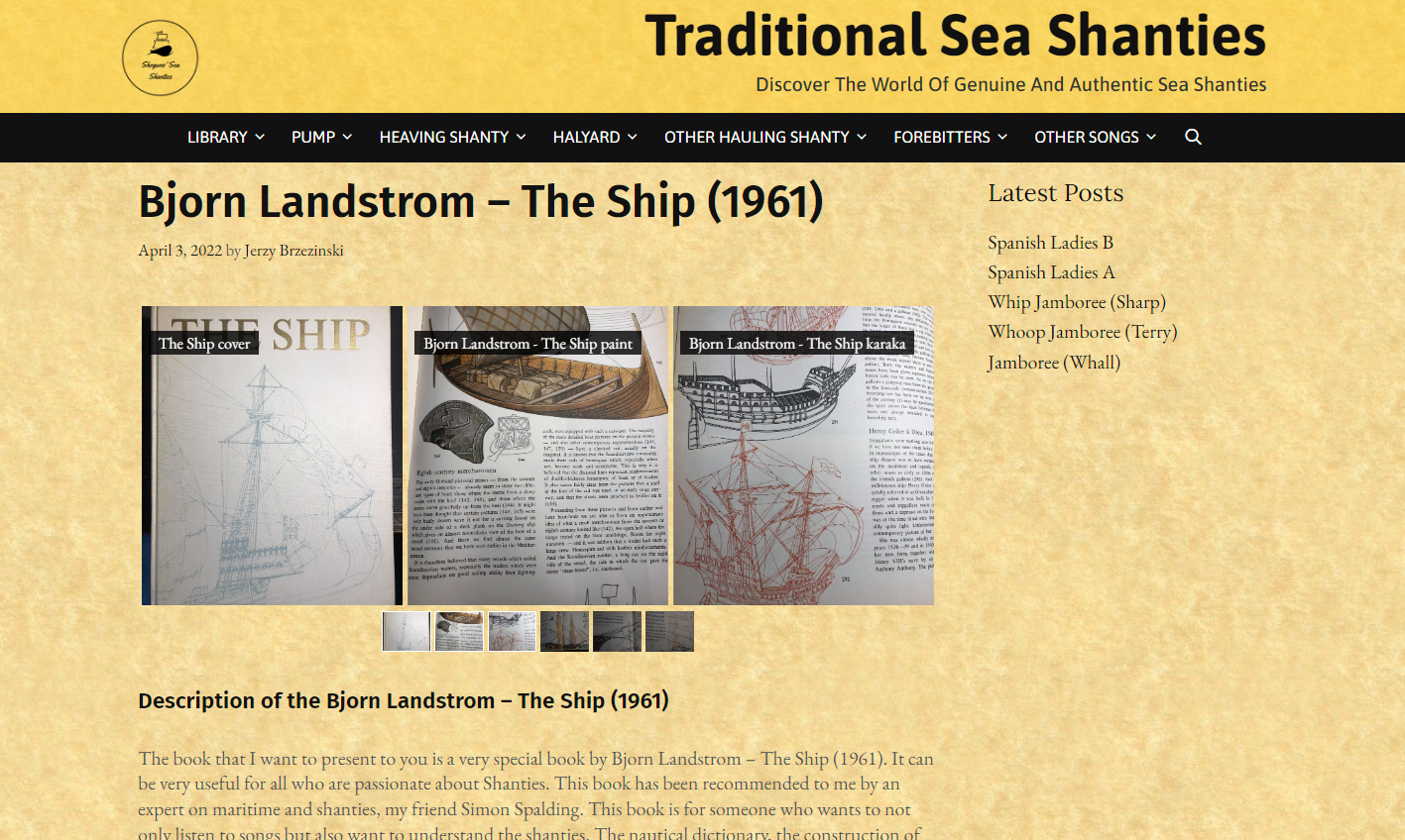 Bjorn Landstrom - The Ship (1961) - Traditional Sea Shanties