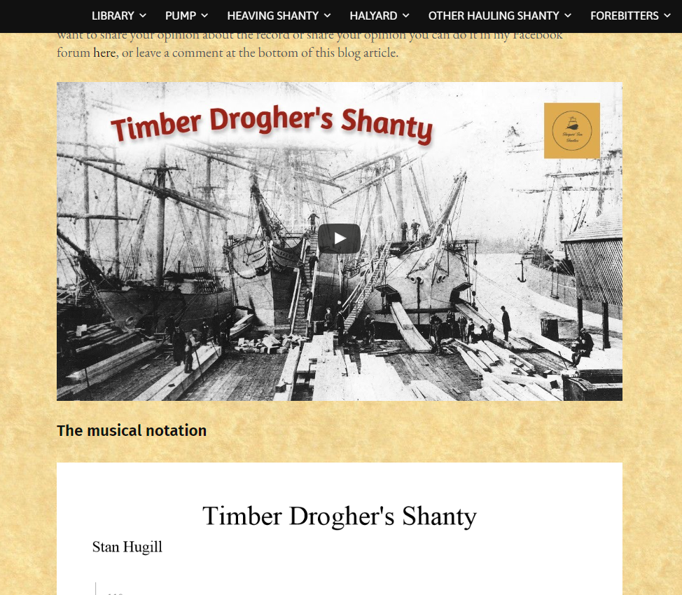 Timber Drogher's Shanty - Traditional Sea Shanties