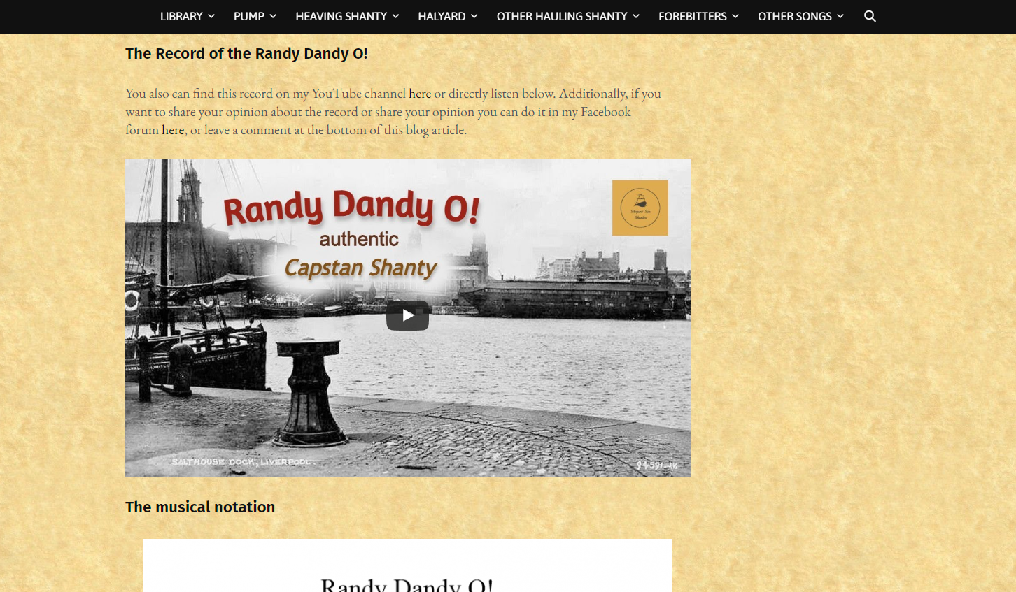 Randy Dandy O! - Traditional Sea Shanties Recorded Shanties