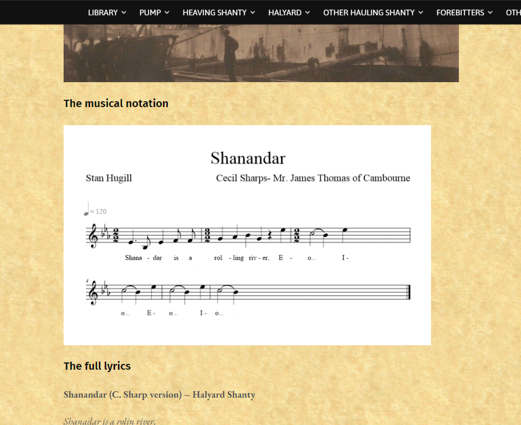 Shanandar - Cecil Sharp version - Traditional Sea Shanties