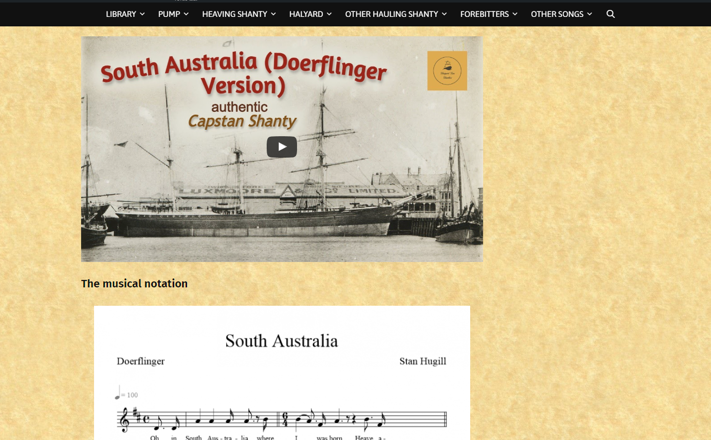 South Australia (Doerflinger Version) - Traditional Sea Shanties