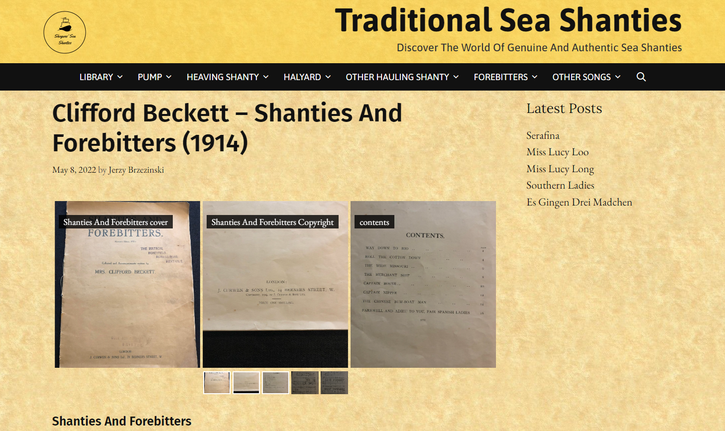 Clifford Beckett - Shanties And Forebitters (1914)